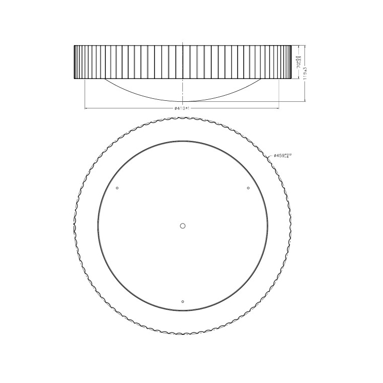 Ondaluce Concrete PL – LED Ceiling Light for Living Room & Kitchen ...